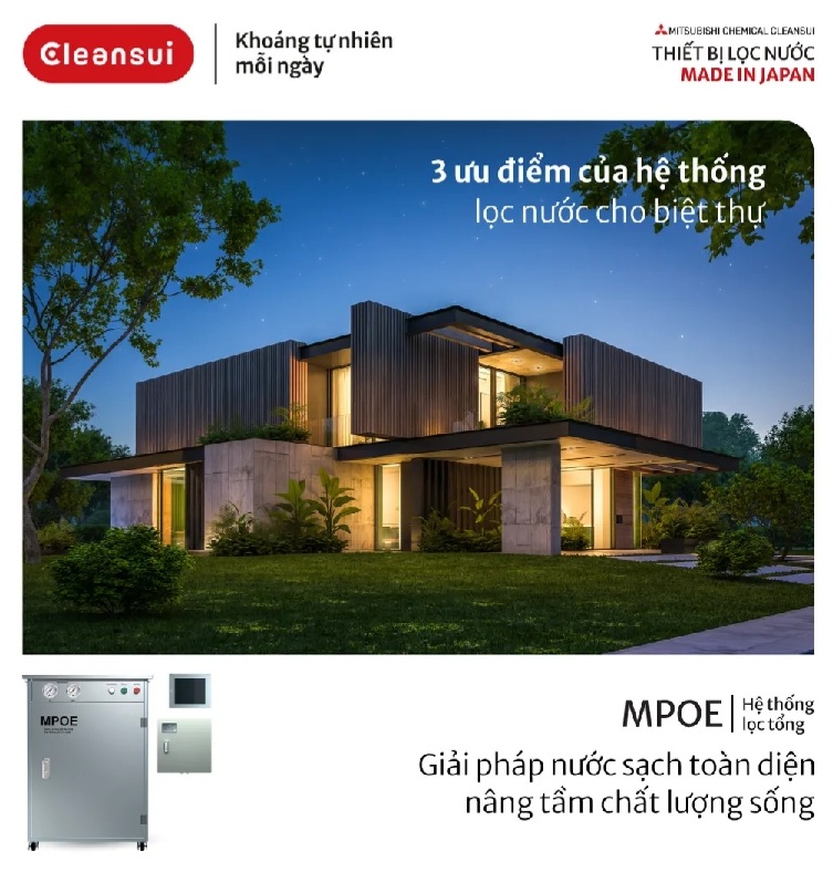 HỆ THỐNG LỌC TỔNG MITSUBISHI CLEANSUI MPOE | MAI ANH WATER